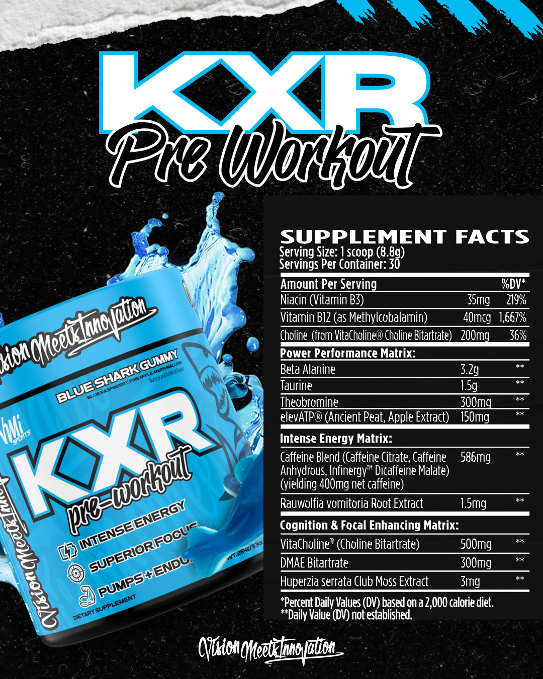 K-XR Pre Workout 30 serving | Intense Workouts |7 Amazing Flavors – VMI ...