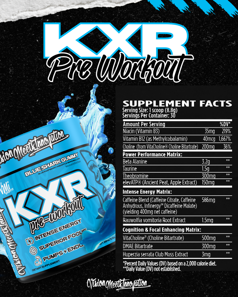 K-XR Pre Workout 30 serving | Intense Workouts |7 Amazing Flavors – VMI ...